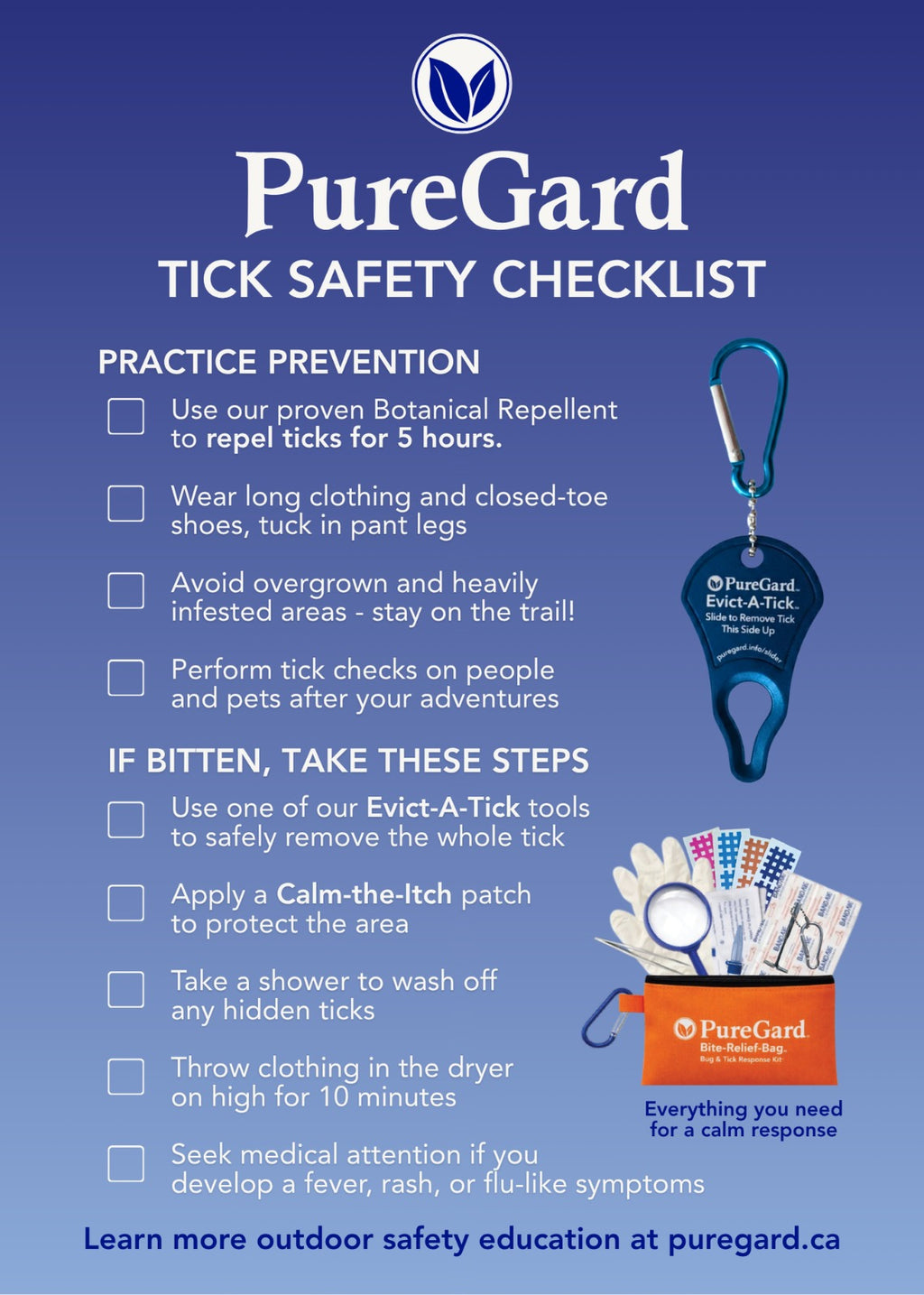 Tick Safety Checklist Flyer – PureGard